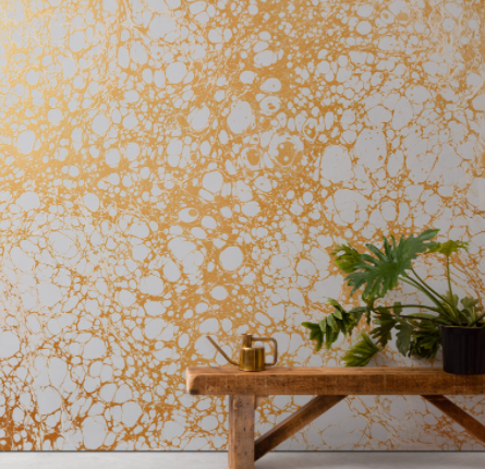 Calico – Walnut Wallpaper