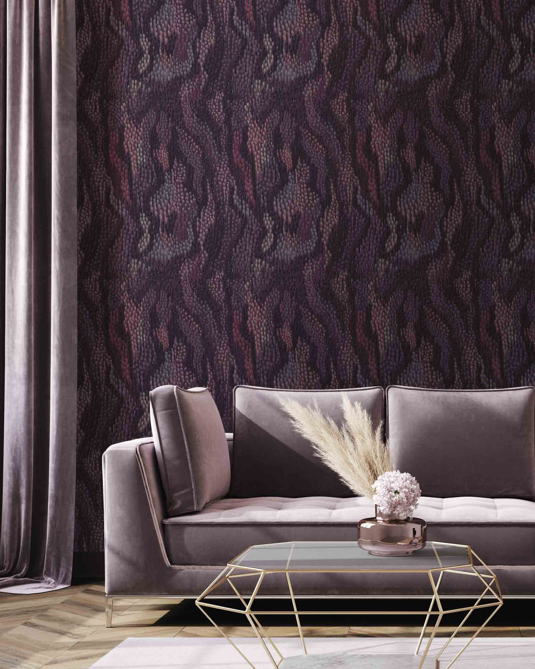 Alex – Walnut Wallpaper