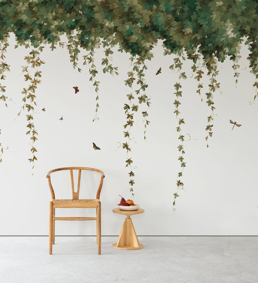 Calico – Walnut Wallpaper