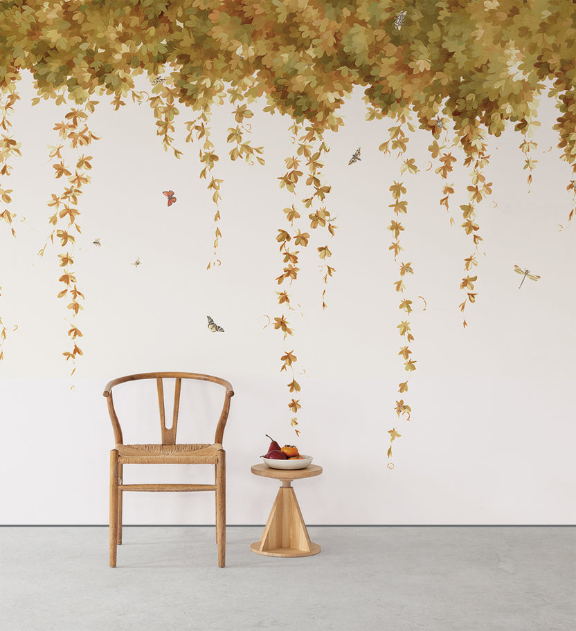 Calico – Walnut Wallpaper