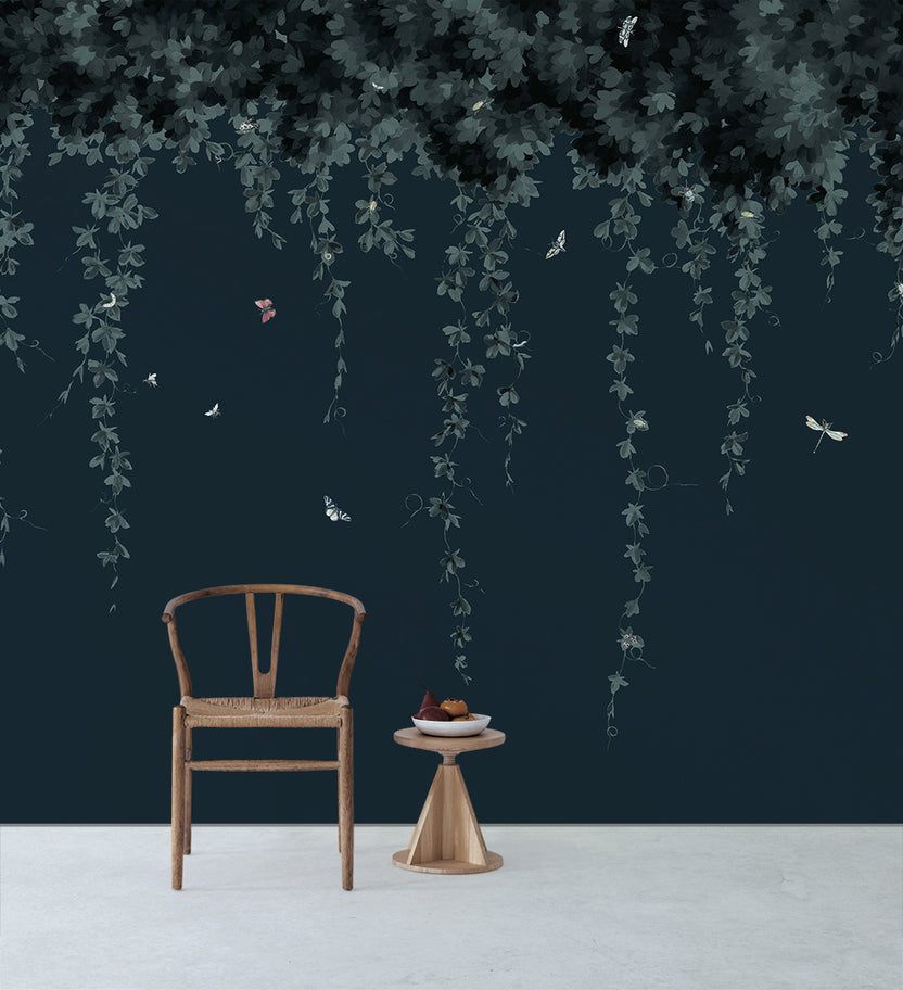 Calico – Walnut Wallpaper