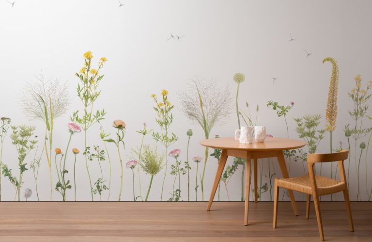 Flora – Walnut Wallpaper