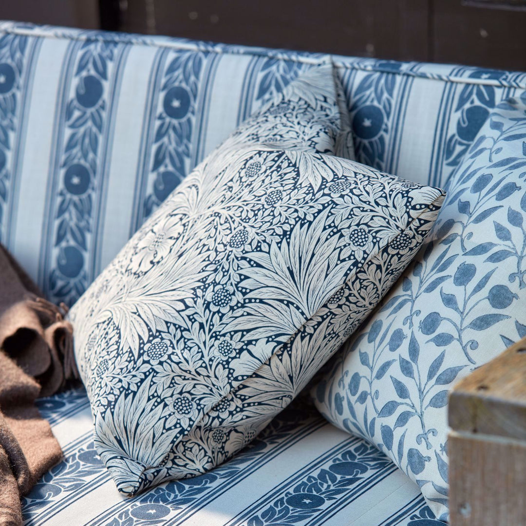 Marigold Outdoor Performance Fabric – Walnut Wallpaper