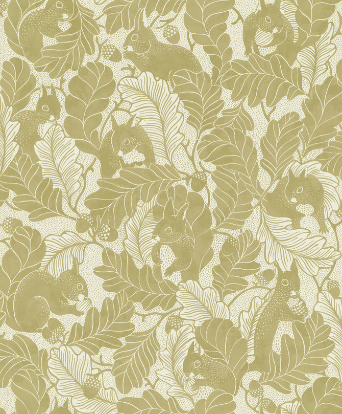 Oak Tree Tails – Walnut Wallpaper