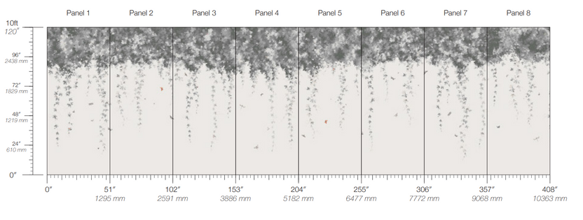 Calico – Walnut Wallpaper
