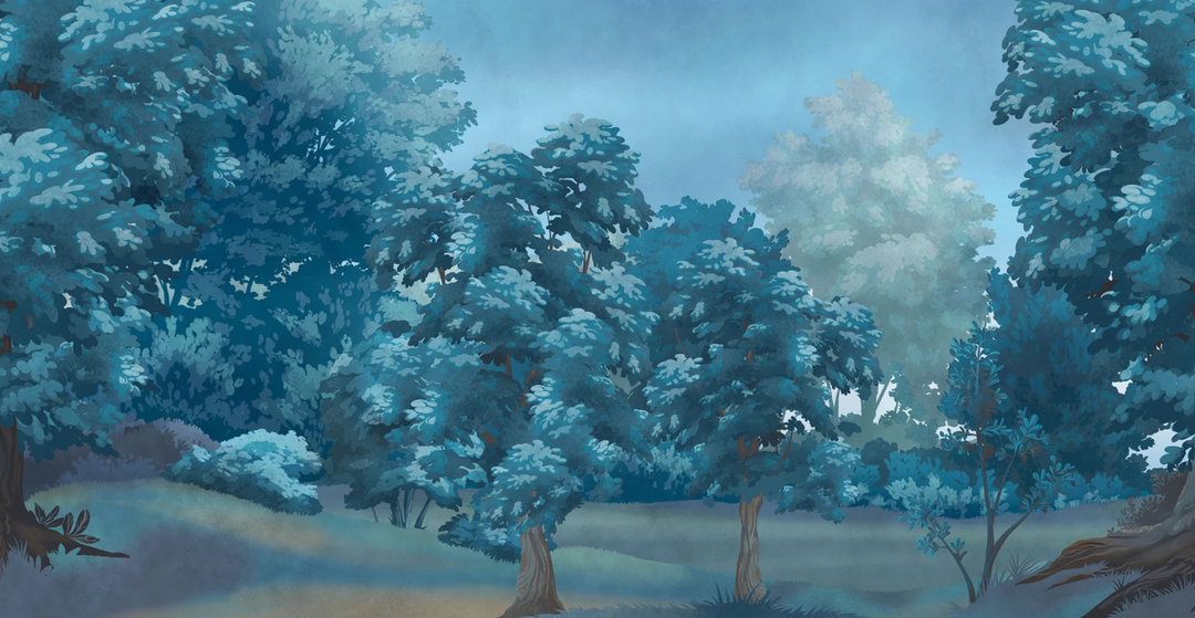 Blue Landscape – Walnut Wallpaper