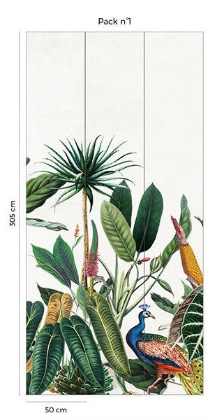 Borneo Mural – Walnut Wallpaper