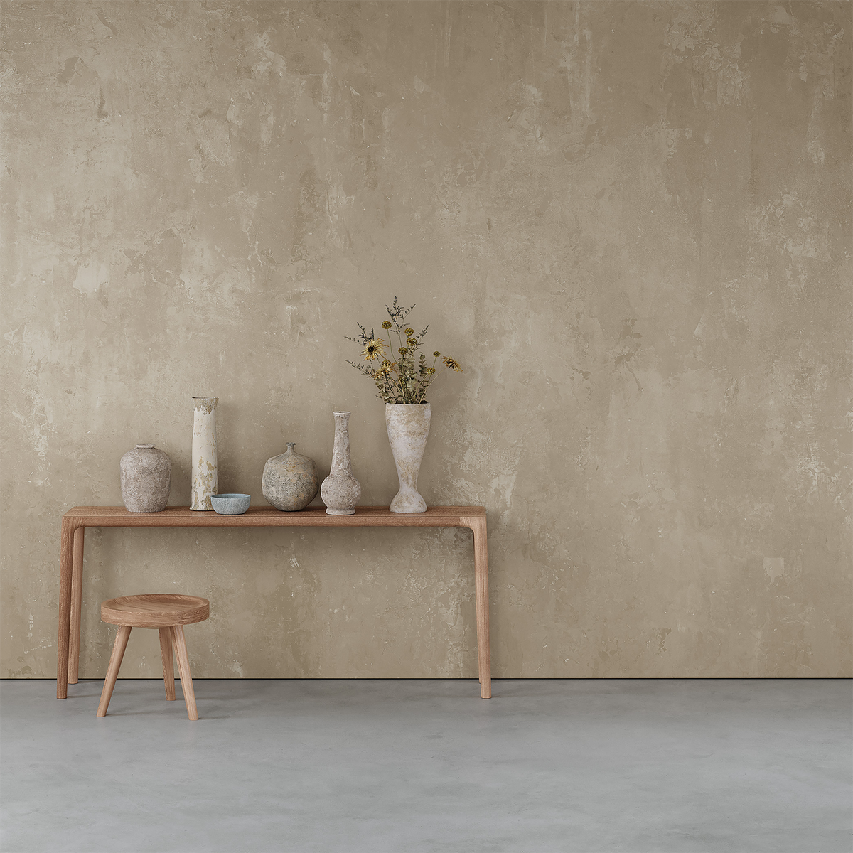 Calico – Walnut Wallpaper