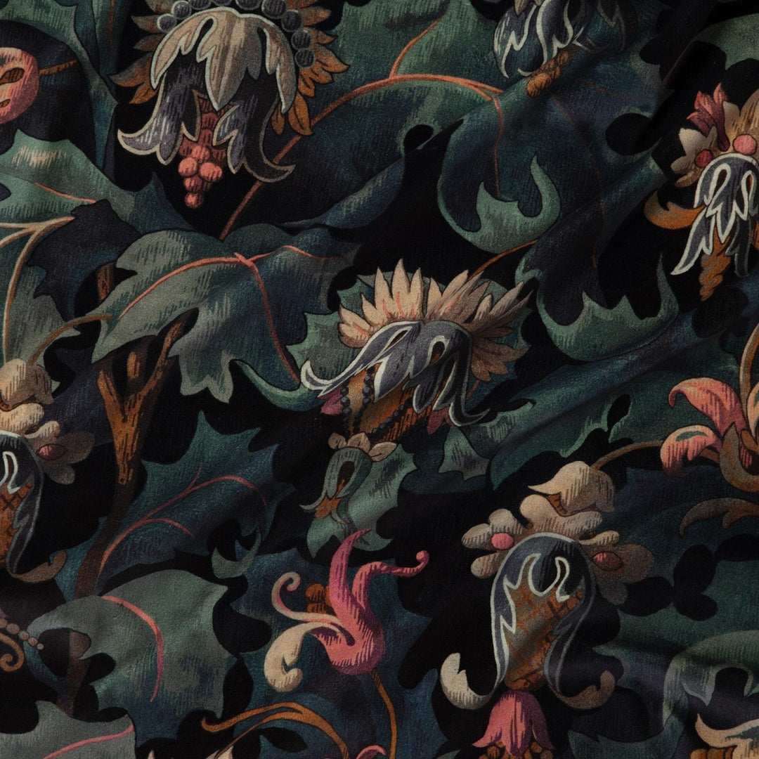 Vespertine Velvet – Walnut Wallpaper