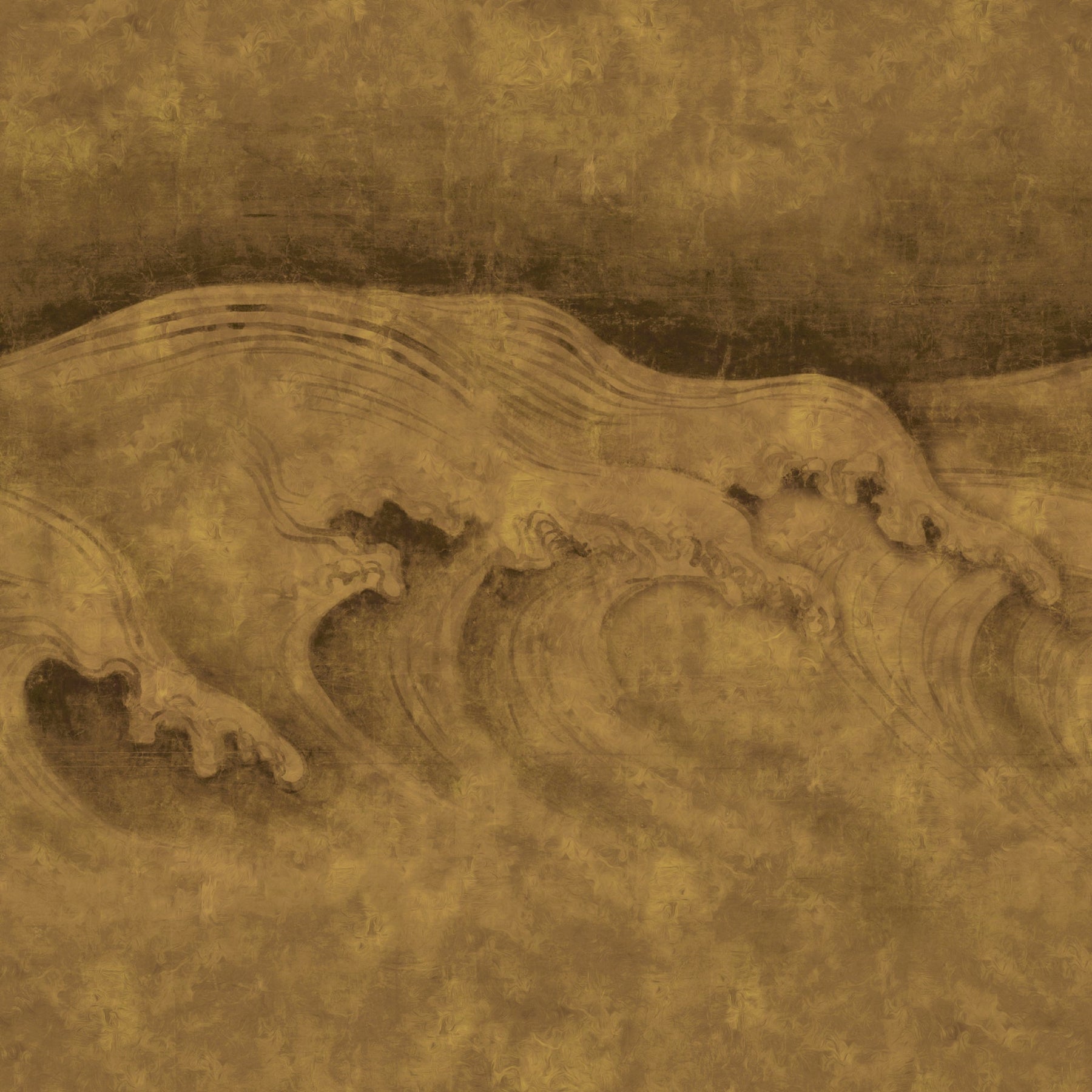 Wave Silk – Walnut Wallpaper