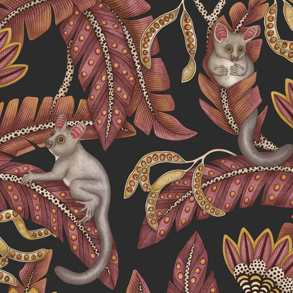 Bush Baby – Walnut Wallpaper