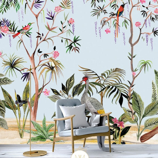 Peace Garden – Walnut Wallpaper