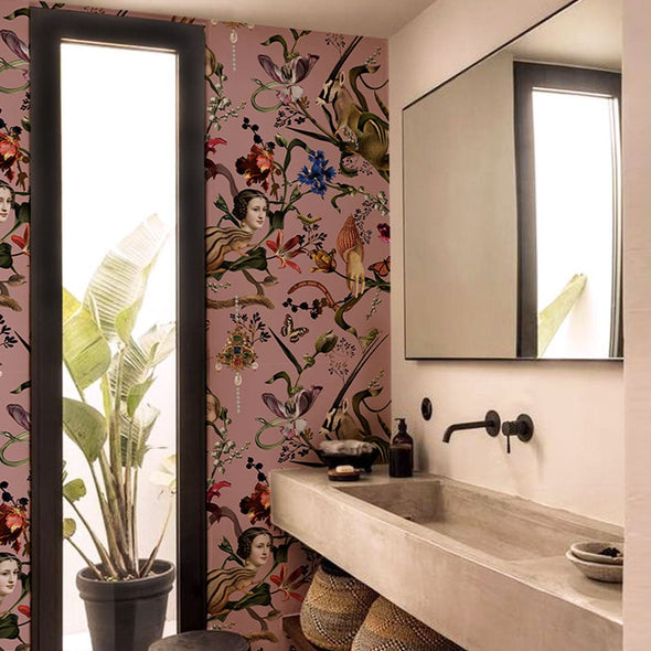 Bulba Wall Fabric – Walnut Wallpaper