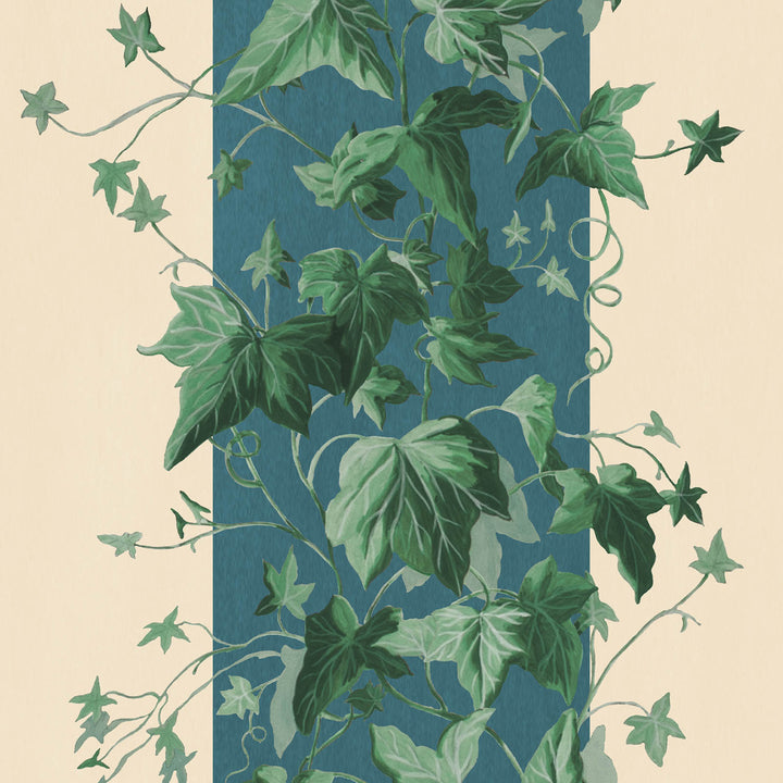 Hedera Stripe – Walnut Wallpaper