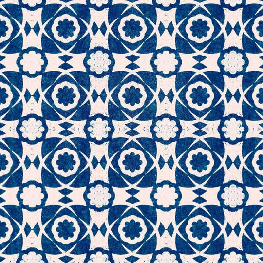 Aegean Tiles – Walnut Wallpaper