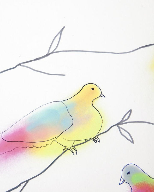 Fruit Doves – Walnut Wallpaper