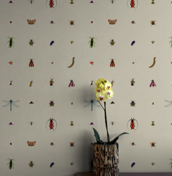 Insect Grid – Walnut Wallpaper