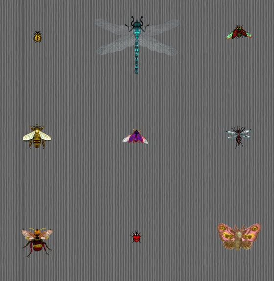 Insect Grid – Walnut Wallpaper