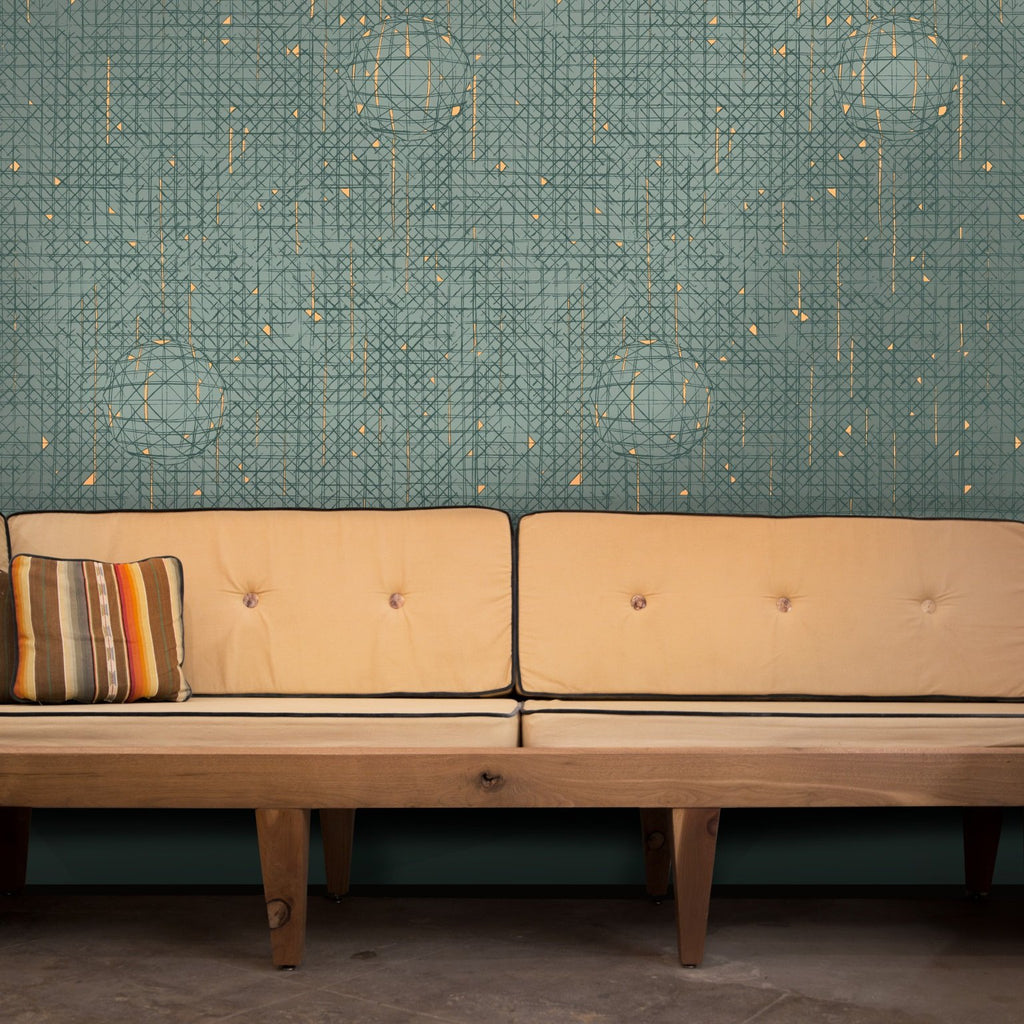 Pressed Cane – Walnut Wallpaper