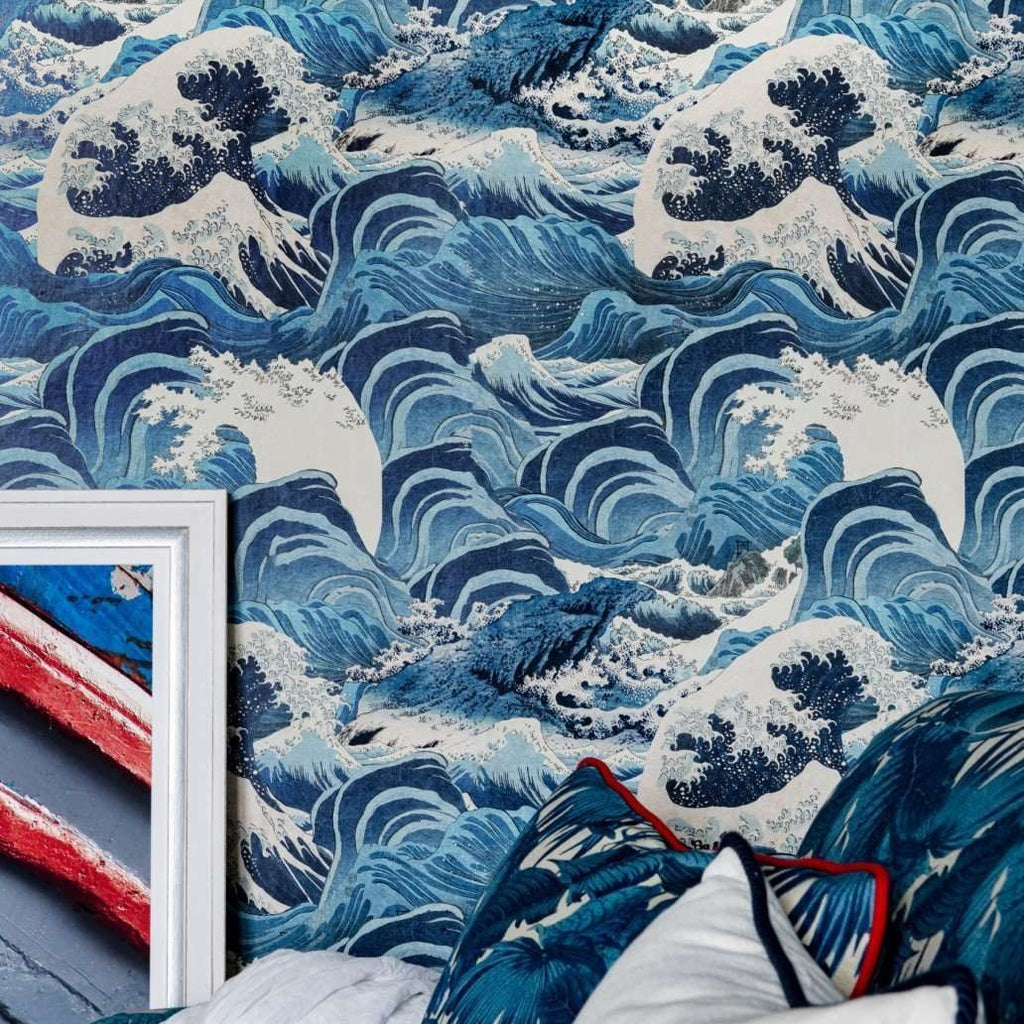 Sea Waves – Walnut Wallpaper